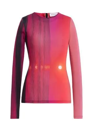Marie Adam-Leenaerdt Printed Spandex Top - Pink