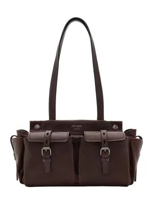 Prada Medium Leather Tote Bag - Brown