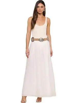 L'Agence Evangelina Maxi Skirt - Ivory