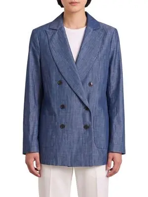 MYTHS Double Breasted Blazer - Navy
