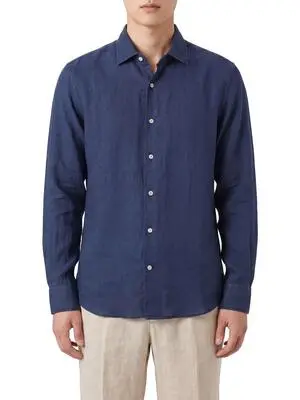 MC2 SAINT BARTH Linen Shirt Navy