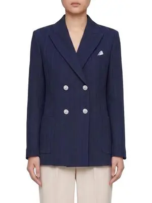 CIRCOLO 1901 Double Breasted Jacket - Blue