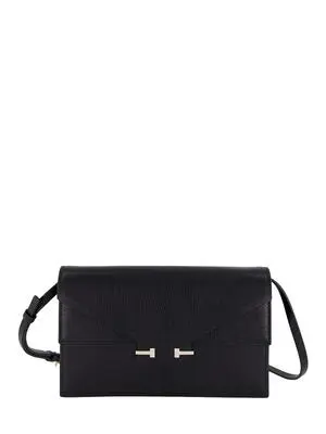 TOM FORD Calf Leather Shoulder Bag - Black