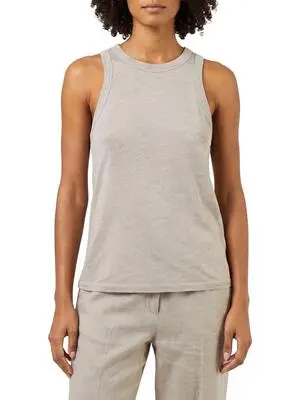 IRO PARIS Slim Fit Linen Off-the-shoulder Top - Olive