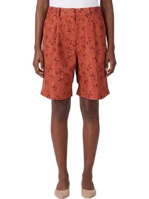 K-WAY Printed Pleated Shorts - Brown