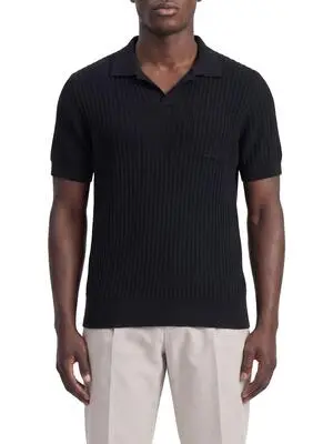 ROBERTO COLLINA Knitted Polo Shirt - Black