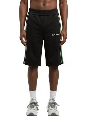 Palm Angels Stretch Technical Fabric Jogging Shorts - Black