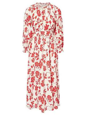 Rails Rails Matia Floral-Print Cotton Midi Dress Red Jasmine
