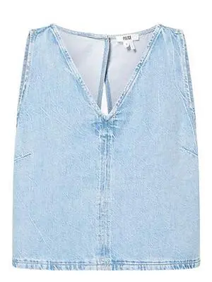 Paige Zola Cotton-blend Denim Top - Revolution