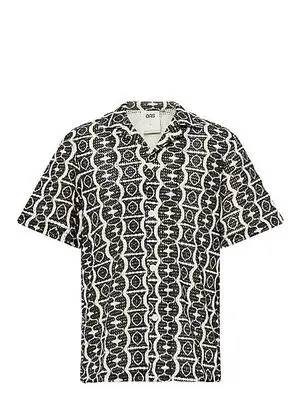Oas Hypnotise Cuba Cotton-crochet Shirt - Black