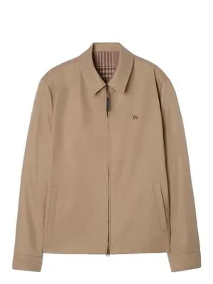 Burberry Reversible Tropical Gabardine Harrington Jacket - Honey Beige