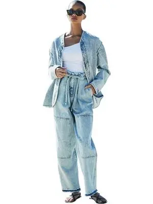YIGAL AZROUËL Denim Paperbag Pants