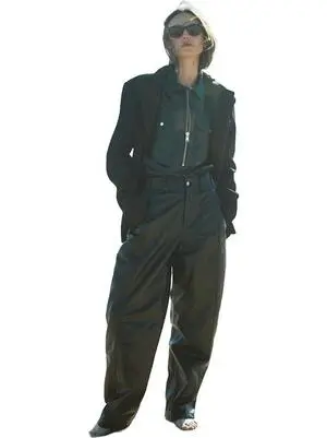 Yigal Azrouël Rowan Leather Top - Black