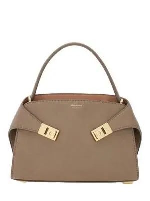 FERRAGAMO Hug Soft Bicolor Handbag XS Pink