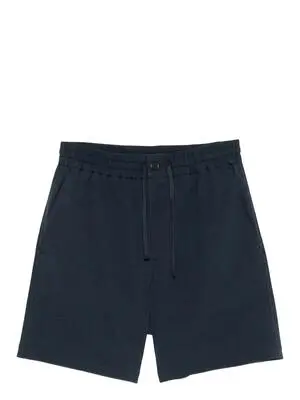 Maison Kitsuné Cotton Seersucker Elasticated Shorts - Blue