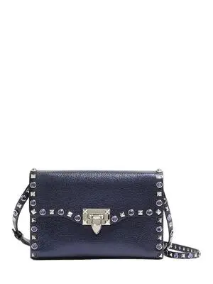 Valentino Garavani Rockstud Small Shoulder Bag - Blue