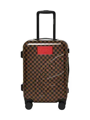 SPRAYGROUND Embossed Check Cabin Suitcase - Brown