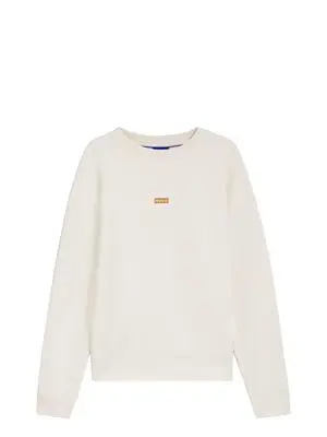 Hugo Logo-print Cotton Terry Sweatshirt - White