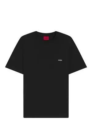 Hugo Cotton-jersey T-shirt With Rear Graphic - Black