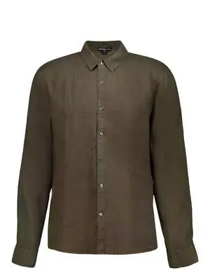 JAMES PERSE Long-sleeve Linen Shirt - Green