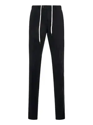 PT TORINO Drawstring-waistband Trousers - Blue