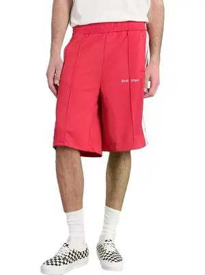 Palm Angels Logo-print Side-stripe Shorts - Red