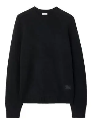 Burberry Elbow-Patch Cashmere Sweater Black