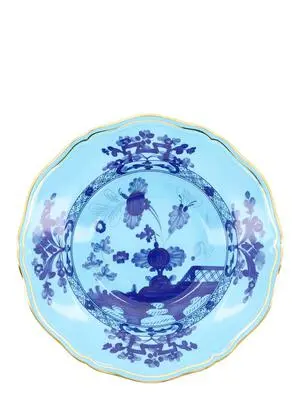 GINORI 1735 Oriente Italiano Iris Soup/pasta Plate - Blue