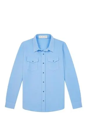GOD'S TRUE CASHMERE Lagoon Cashmere Shirt - Blue