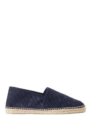 CastaÑer Porto Woven Suede Espadrilles Navy