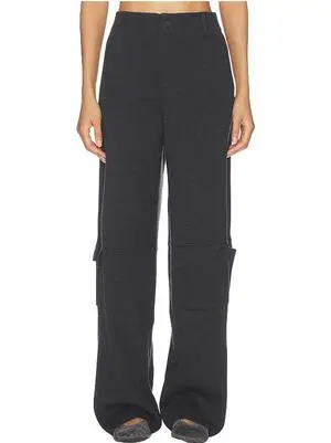 AYA MUSE Knit Cargo Pants - Charcoal