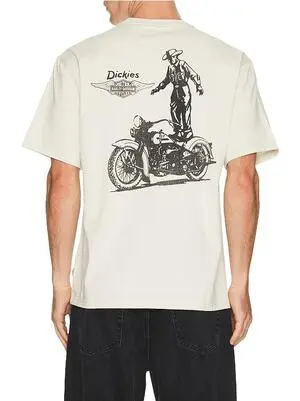 Dickies X Harley Davidson Short Sleeve Tee In Cream - Bone