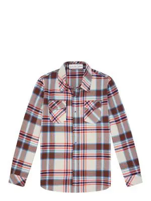 GOD'S TRUE CASHMERE Checked Cashmere Shirt - Red