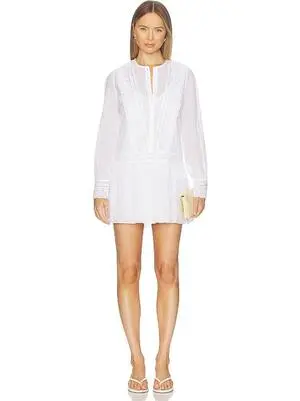 Veronica Beard Marguerite Eyelet Mini Dress - White