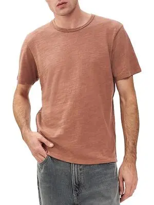 Rag & Bone Flame Classic Fit Short Sleeve Tee Rust