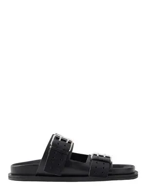 A.emery Leon Leather Sandals - Black