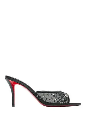 CHRISTIAN LOUBOUTIN Miss Z 80 Strass Mules - Black