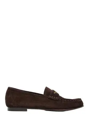 Chloé Suede Loafers - Brown