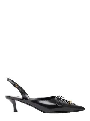 Givenchy Leather Slingbacks - Black