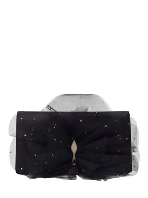 CHRISTIAN LOUBOUTIN Bettina Bow Clutch - Black