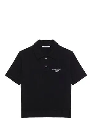 Givenchy Wool And Cashmere Short Sleeve Polo - Black
