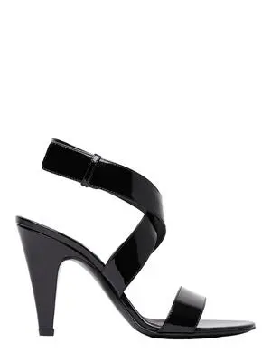 Alaïa 90 Patent Leather Heeled Sandals - Black