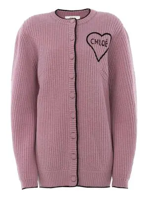 Chloé Knitted Cardigan - Pink
