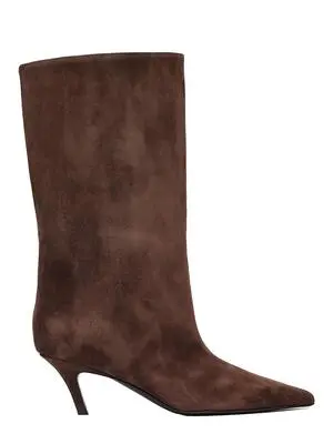 Amina Muaddi Fiona 60 Boots - Brown