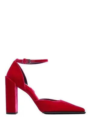 Alaïa Square 90 Velvet Pumps - Pink