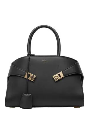 FERRAGAMO Hug Small Top Handle Bag - Black
