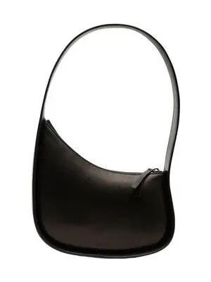 THE ROW Half Moon Leather Shoulder Bag - Black