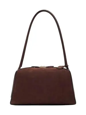 Alaïa Le Teckel Nubuck Shoulder Bag - Brown