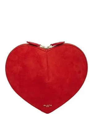 Alaïa Le Coeur Suede Crossbody Bag - Orange