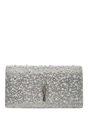 CHRISTIAN LOUBOUTIN Bettina Strass Clutch - Silver